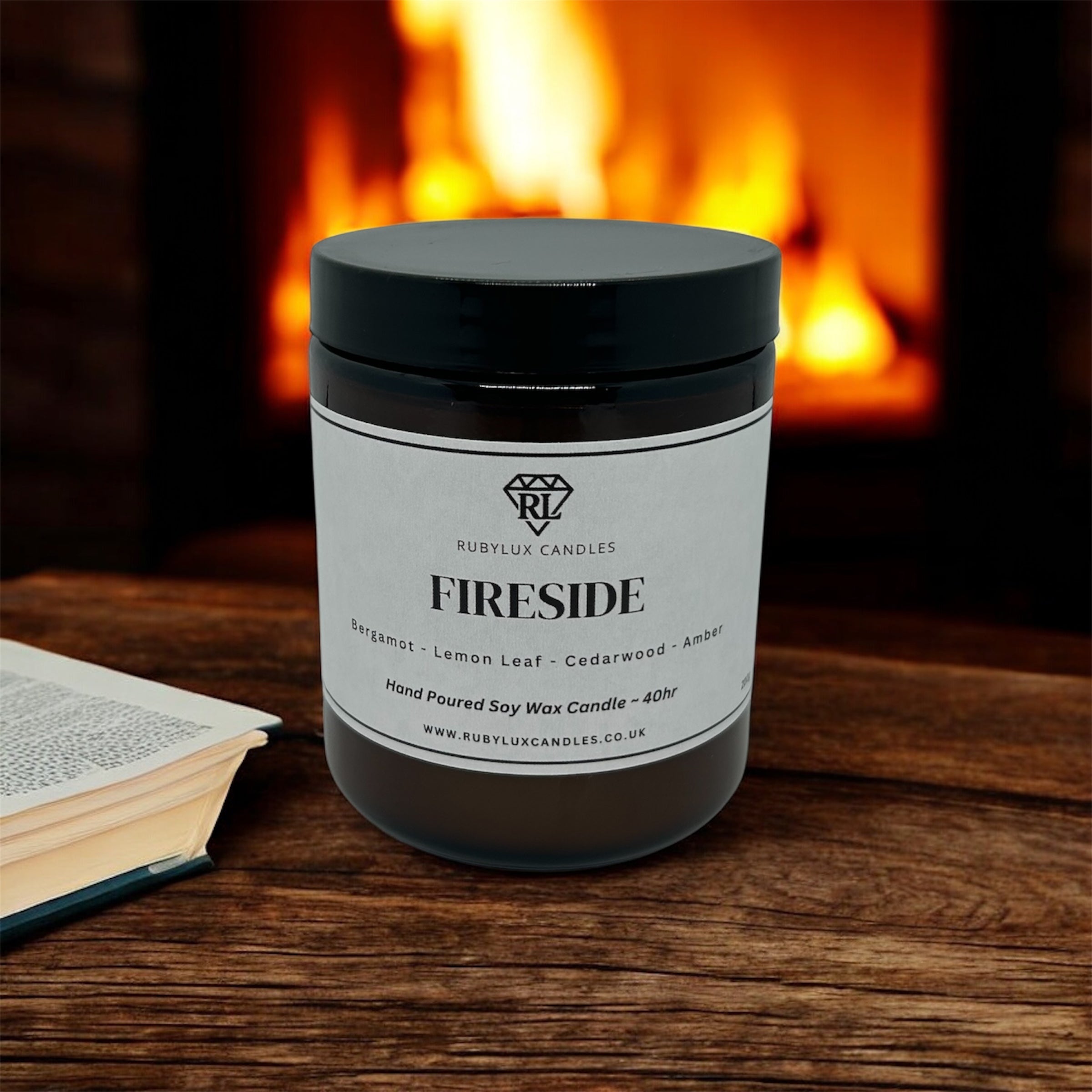 Fireside Candle Jar 200g – RUBYLUX CANDLES